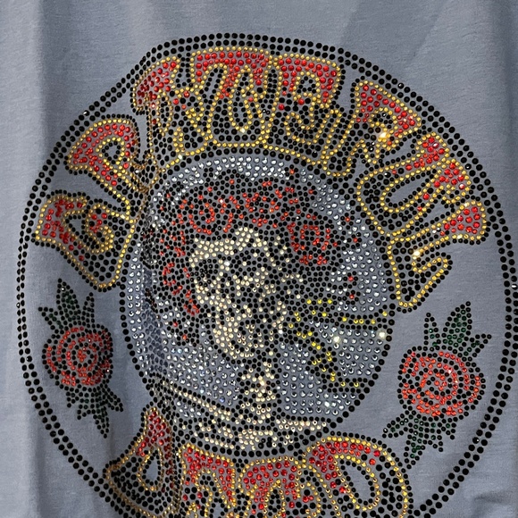 Tops | Nwt Grateful Dead Rock N Roll Rhinestone Embellished Tee Shirt M ...